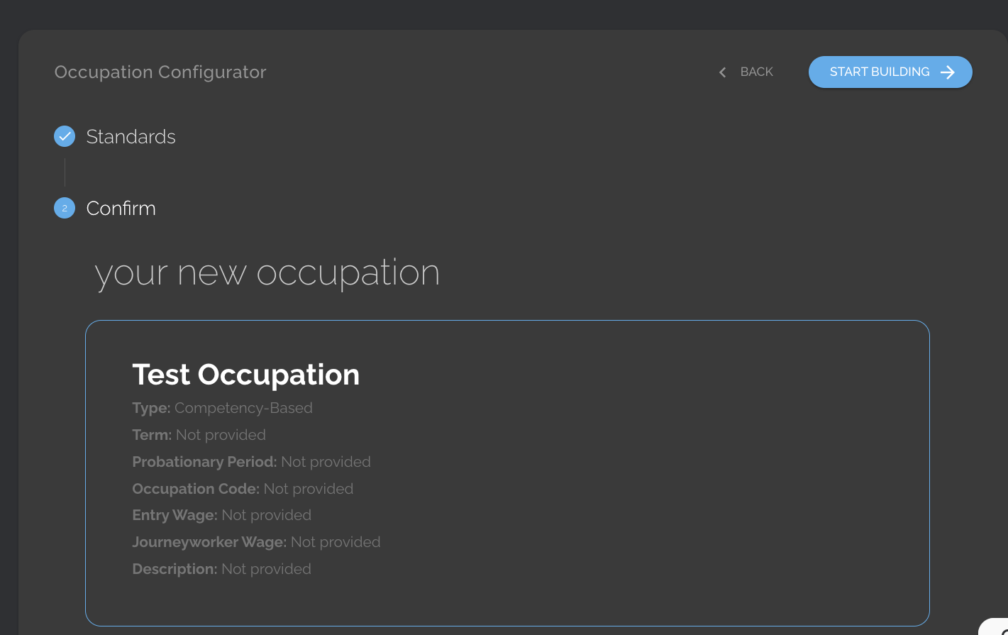 How to Create a Program/Occupation