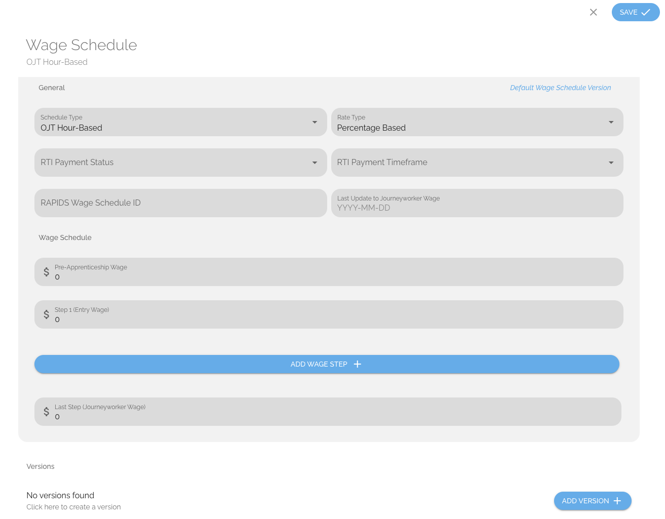 How to Set Program Wage Schedules