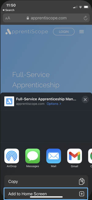 How to install ApprentiScope app on iOS